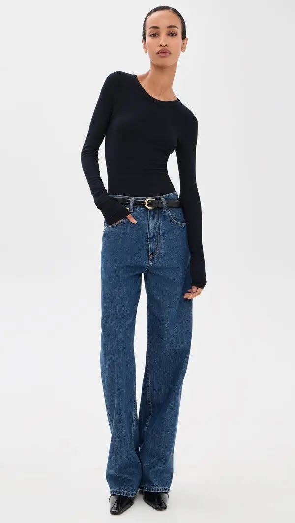 Enza Costa Silk Rib Essential Crew Tee