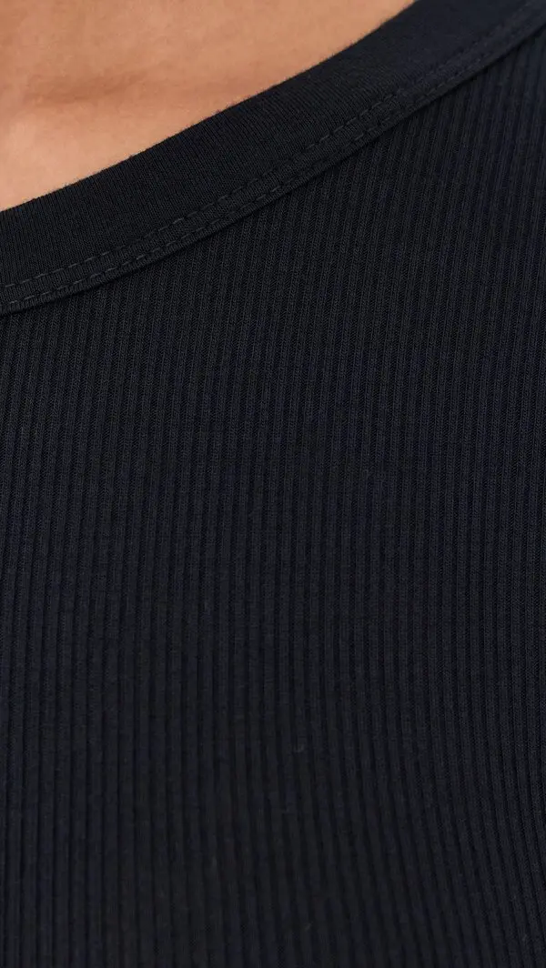 Enza Costa Silk Rib Essential Crew Tee