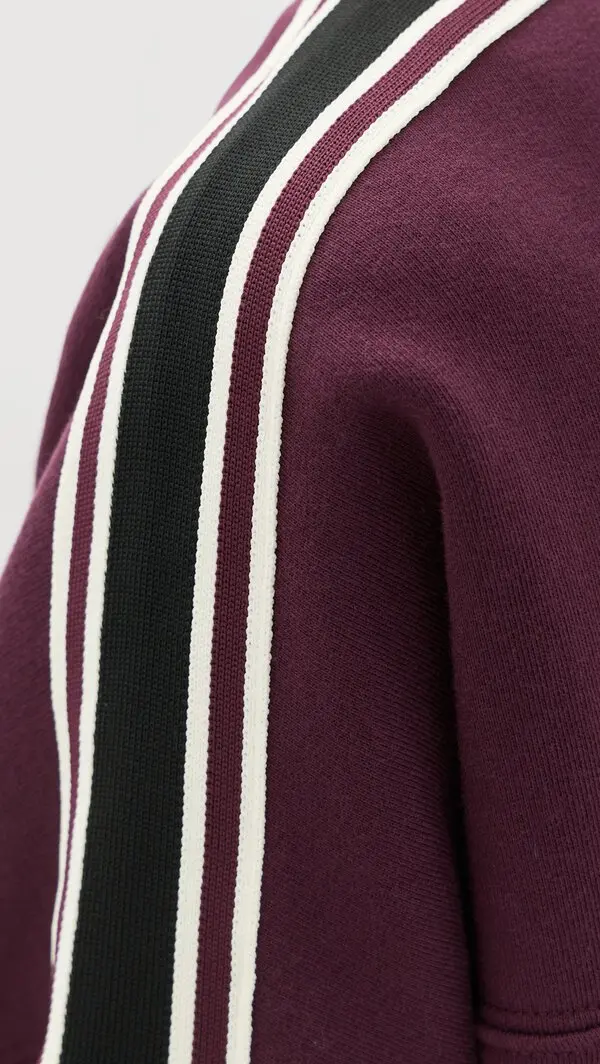 Splits59 Goldie French Terry Oversized Half Zip Sweatshirt - Dark Cherry/black