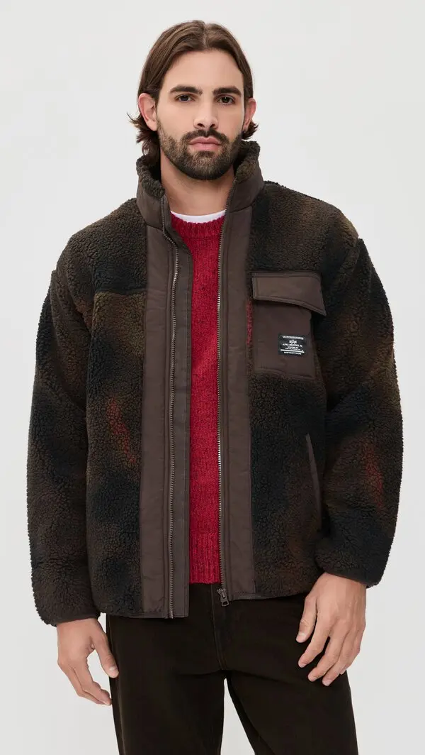 Alpha Industries Houston Relaxed Fit Fleece Jacket