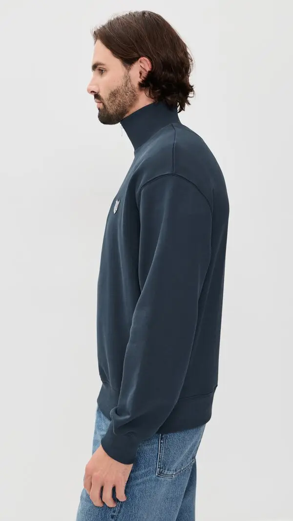 Maison Kitsuné Fox Head Comfort Half Zip Sweatshirt