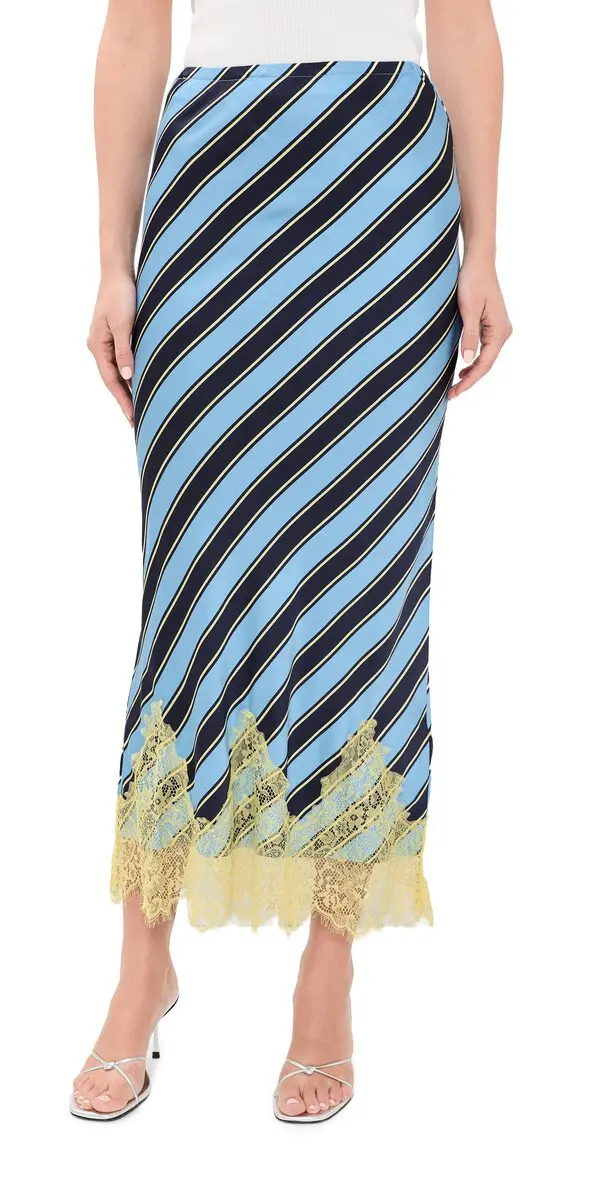 NEVER FULLY DRESSED Stripe Maeva Skirt