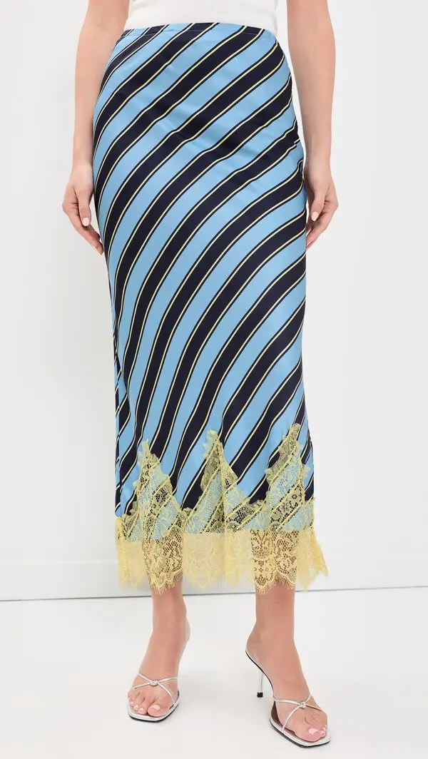 NEVER FULLY DRESSED Stripe Maeva Skirt