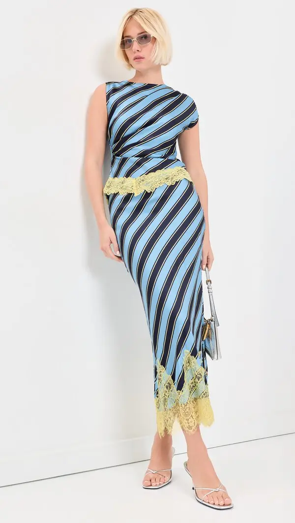 NEVER FULLY DRESSED Stripe Maeva Skirt