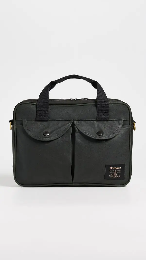 Barbour Field Wax Laptop Bag