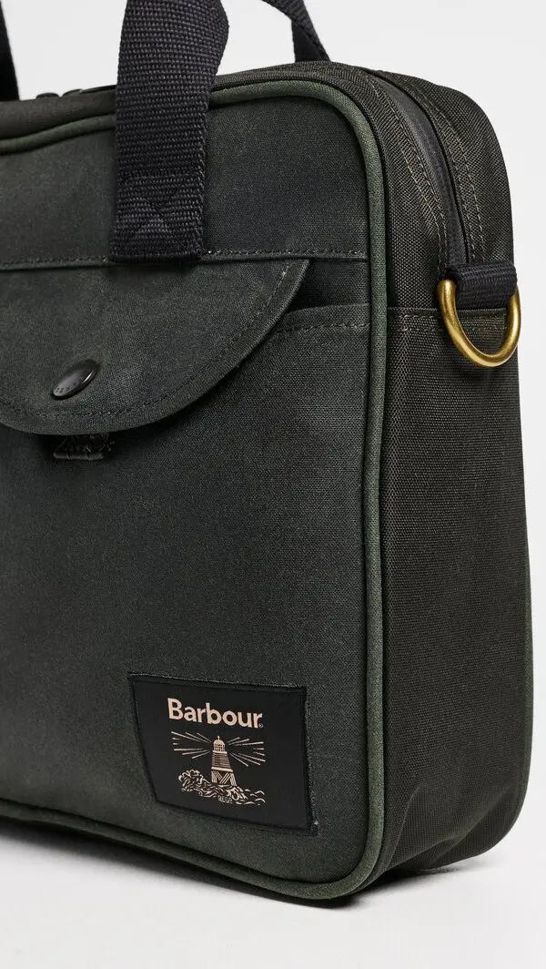 Barbour Field Wax Laptop Bag