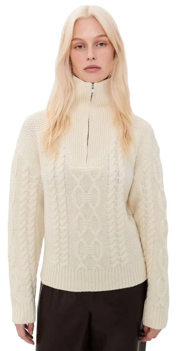 THE GARMENT Como Zip Sweater - Cream