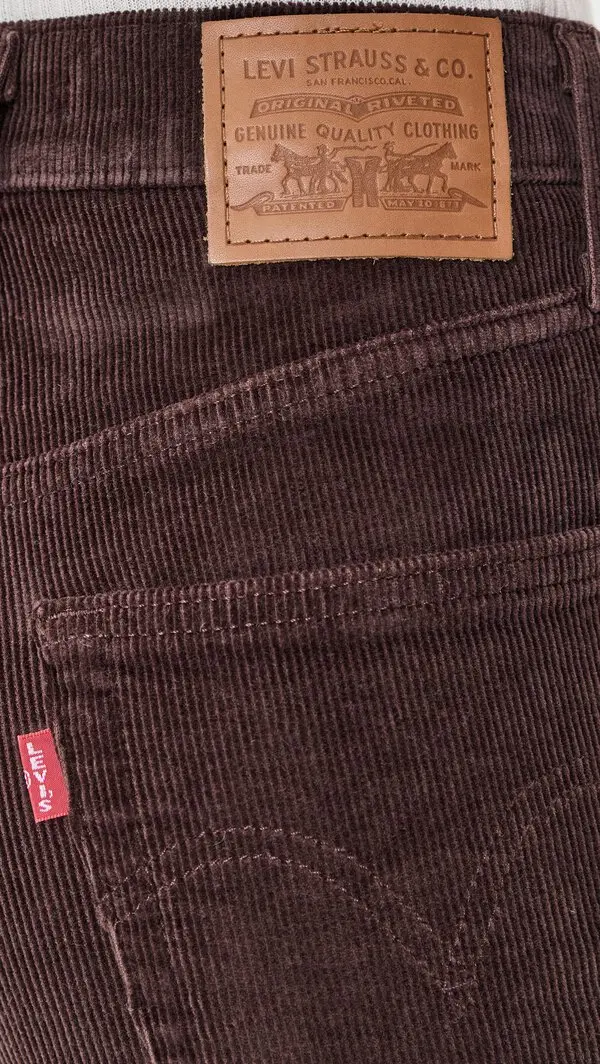 LEVI'S Ribcage Wide Leg Corduroy Jeans - Java