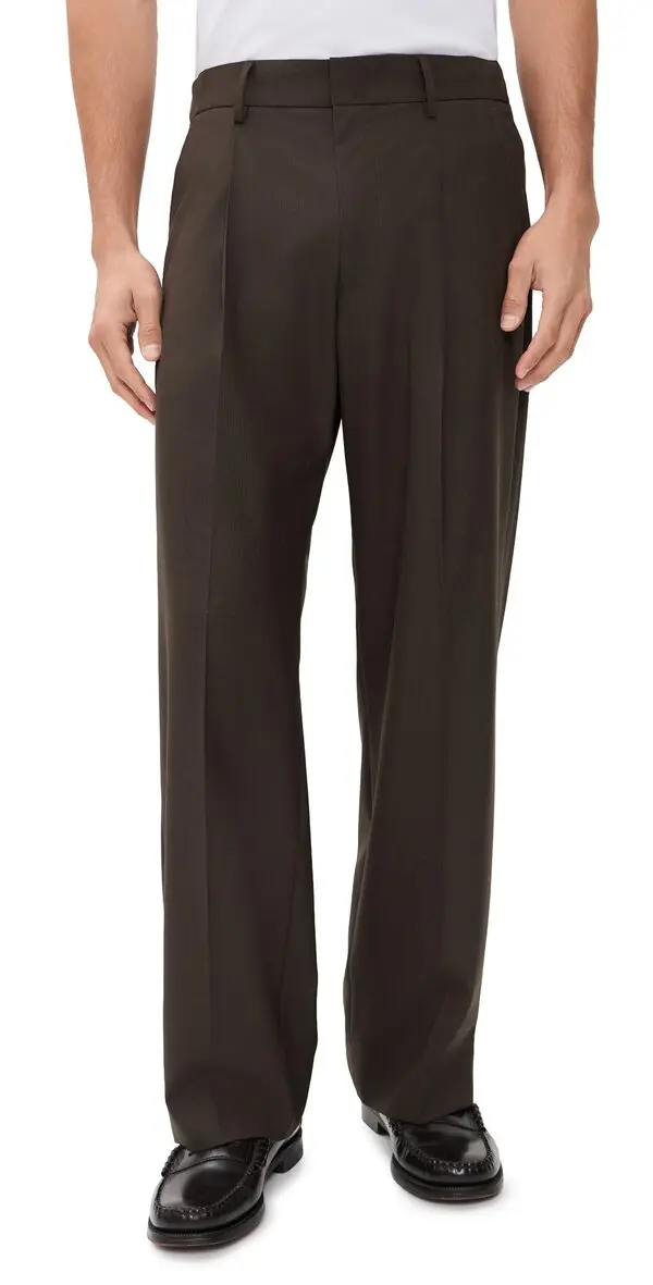 Nn07 Kay Relaxed Pleated Wool Trousers