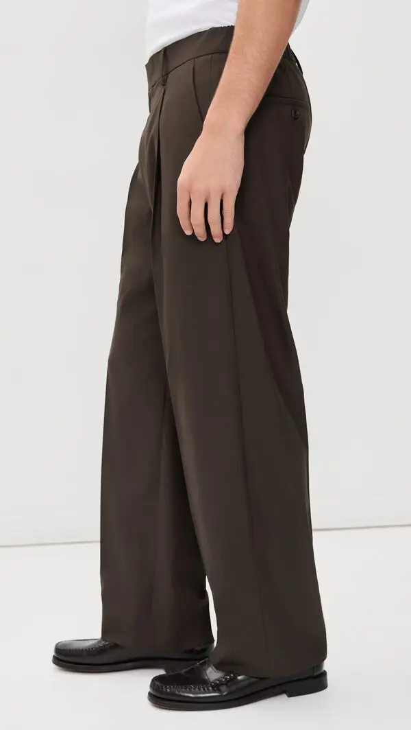 Nn07 Kay Relaxed Pleated Wool Trousers