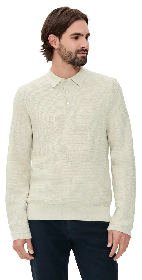 Billy Reid Long-sleeve Lachlan Links Polo Sweater