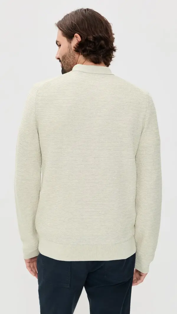 Billy Reid Long-sleeve Lachlan Links Polo Sweater