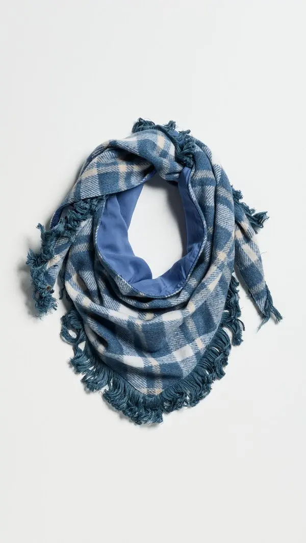 Lele Sadoughi Plaid Triangle Scarf