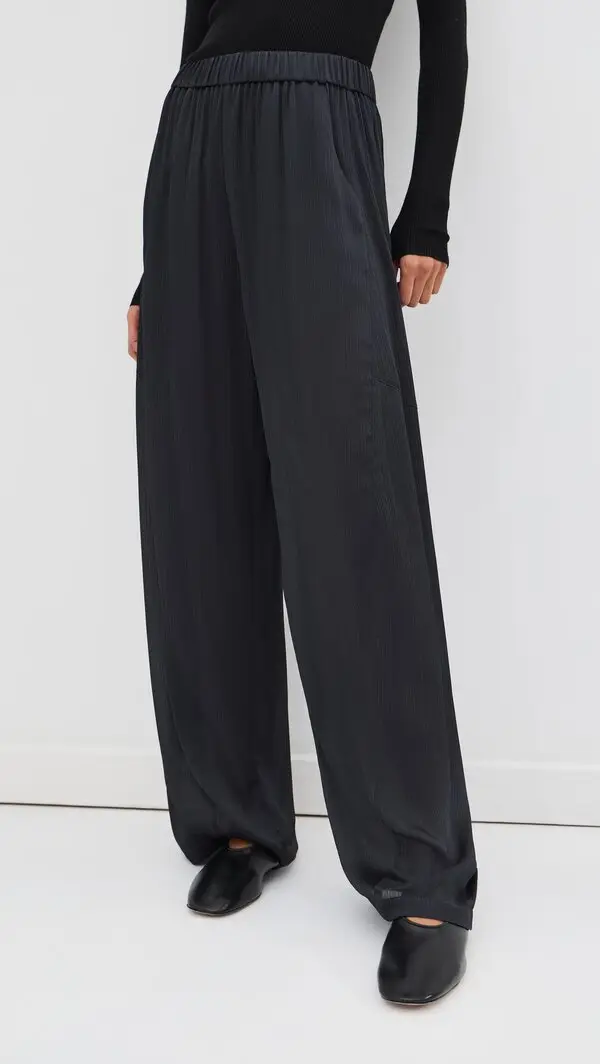 Tibi Matte Satin Plisse Winslow Pants