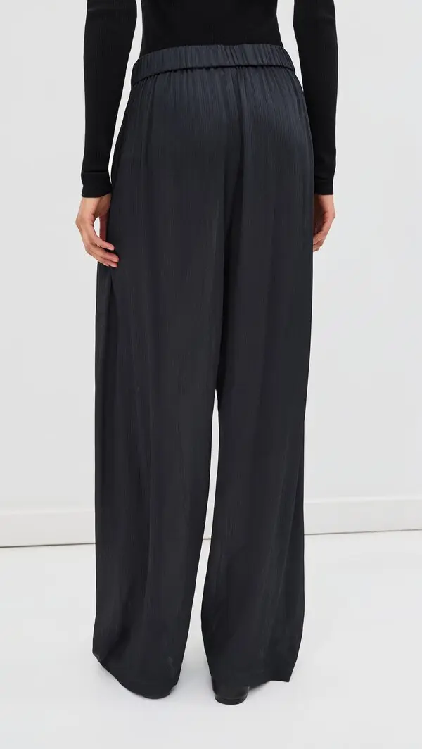 Tibi Matte Satin Plisse Winslow Pants