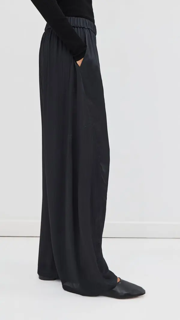 Tibi Matte Satin Plisse Winslow Pants