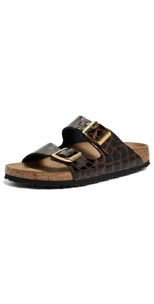 BIRKENSTOCK Arizona Embossed Sandals - Black