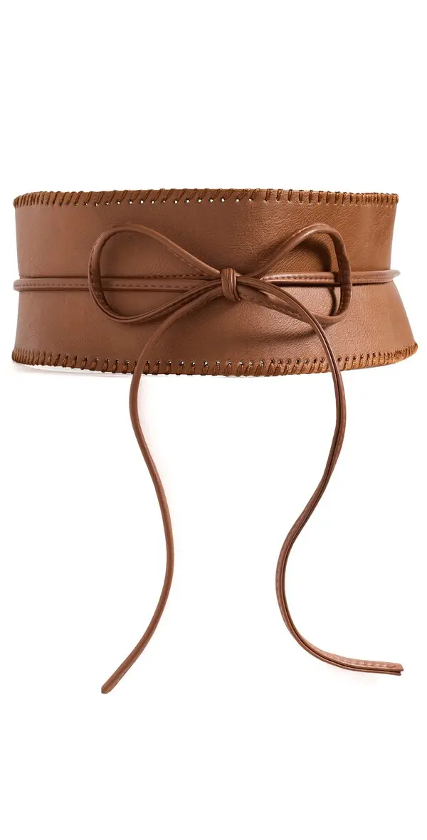 Lele Sadoughi Bonnie Belt - Walnut