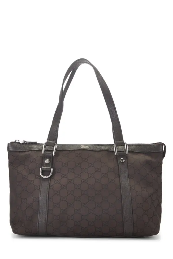 Gucci Gg Nylon Abbey Zip Tote