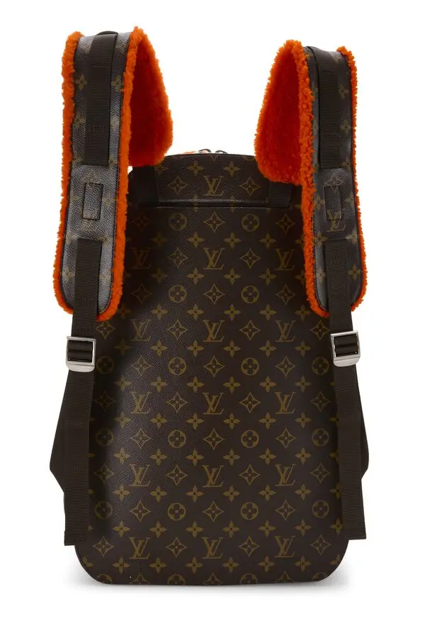 LOUIS VUITTON Shearling Monogram Canvas Fleecepack