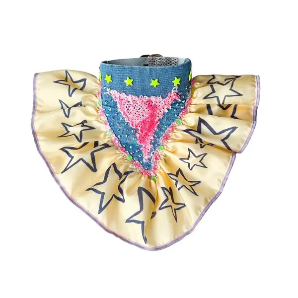 ACID CAT Pet Stars And Sparkles Fancy Bandana - Pink