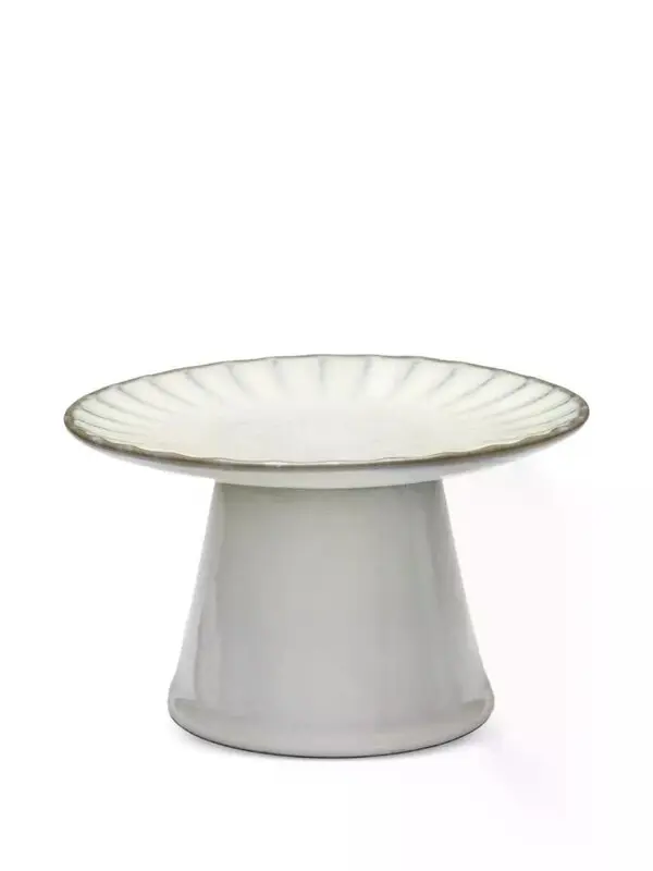 SERAX Fluted Pedestal Cake Stand - White