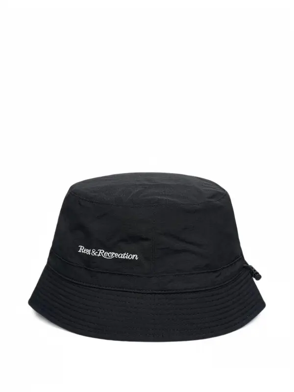 REST & RECREATION Logo-embroidered Drawstring Bucket Hat