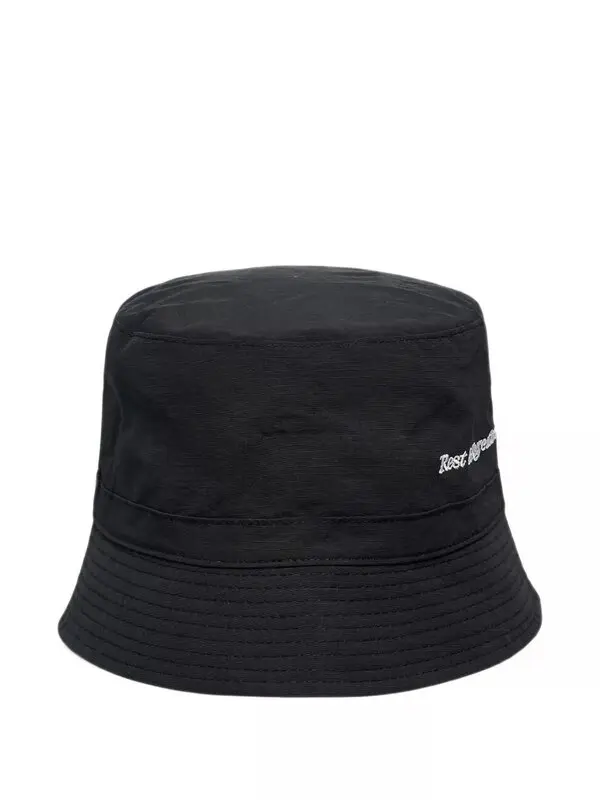 REST & RECREATION Logo-embroidered Drawstring Bucket Hat