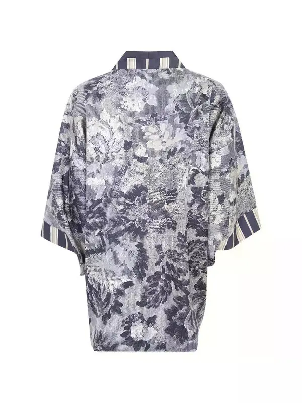 Antonio Marras Floral-print Belted Cardigen-coat