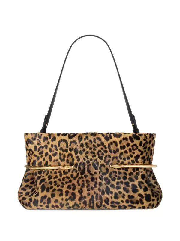 Givenchy Pinch Soft Clutch In Leopard Pony-effect Leather