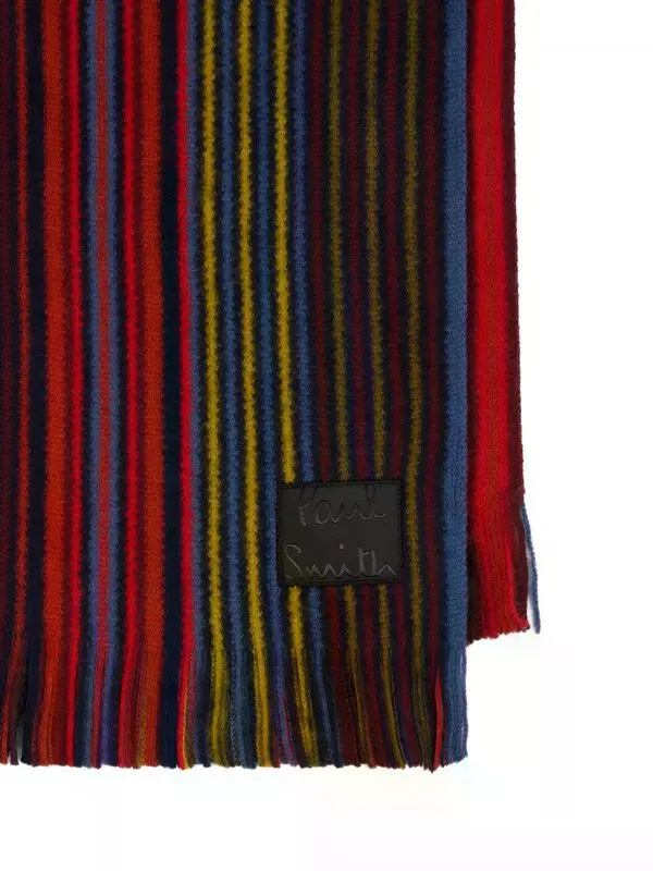 Paul Smith Wool Double Side Stripe Scarf