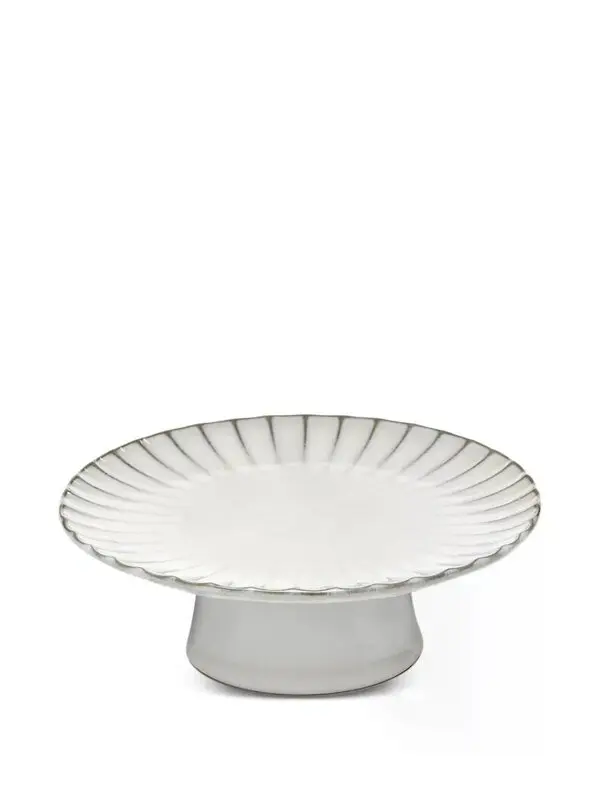 SERAX Fluted Pedestal Cake Stand - White