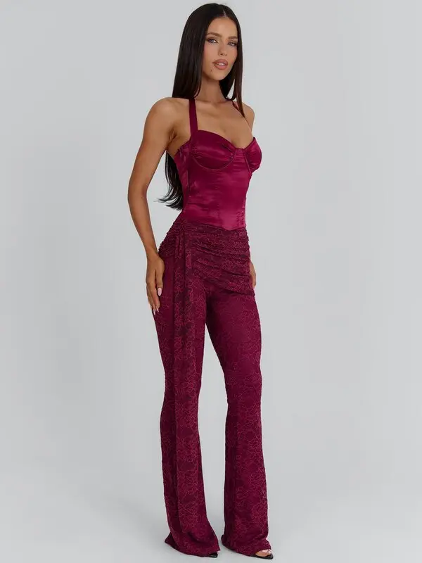 OUTCAST Caitriona Jumpsuit Burgundy