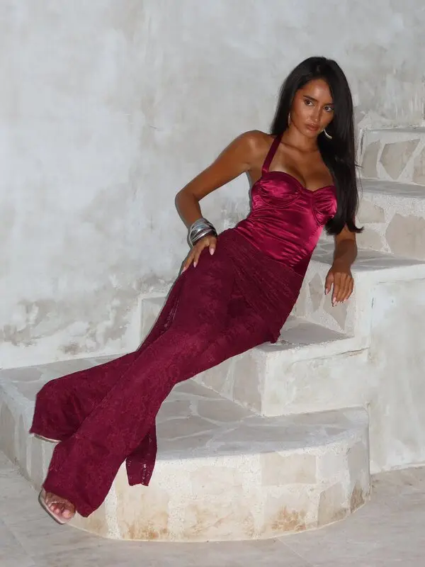 OUTCAST Caitriona Jumpsuit Burgundy