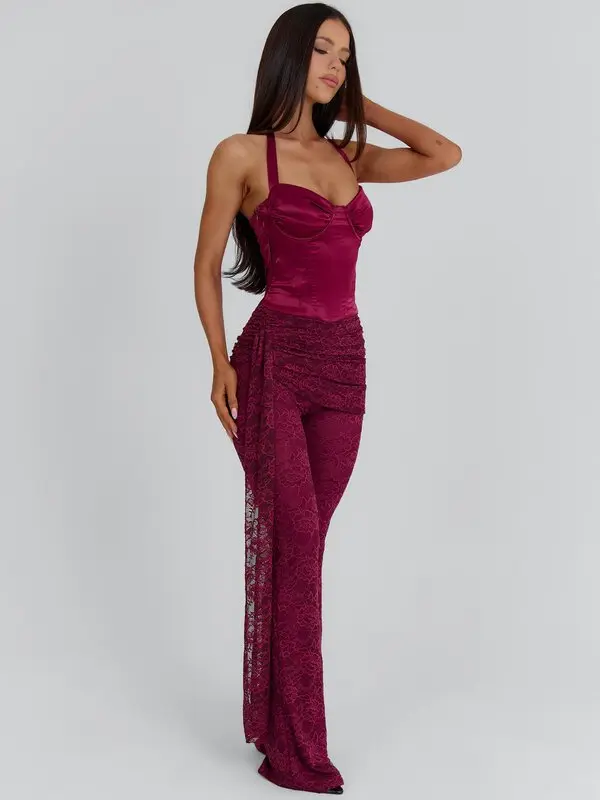 OUTCAST Caitriona Jumpsuit Burgundy