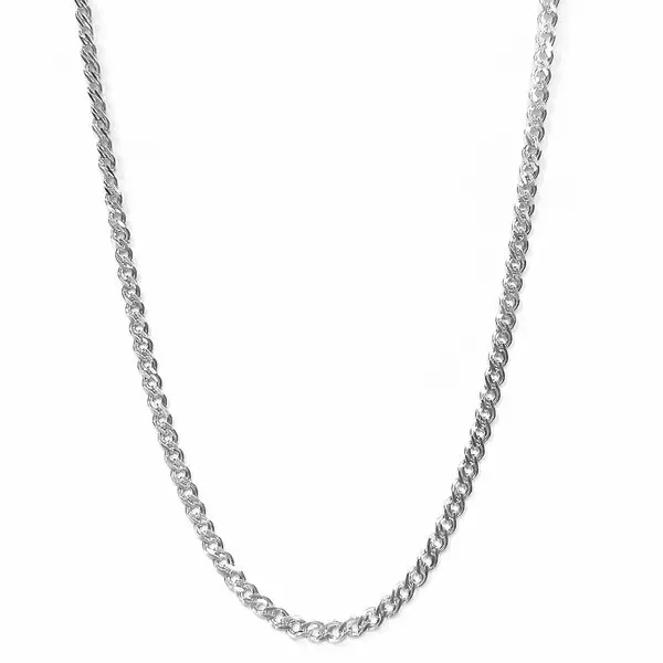 BY EDA DOGAN Paris Curb Chain Necklace - Silver