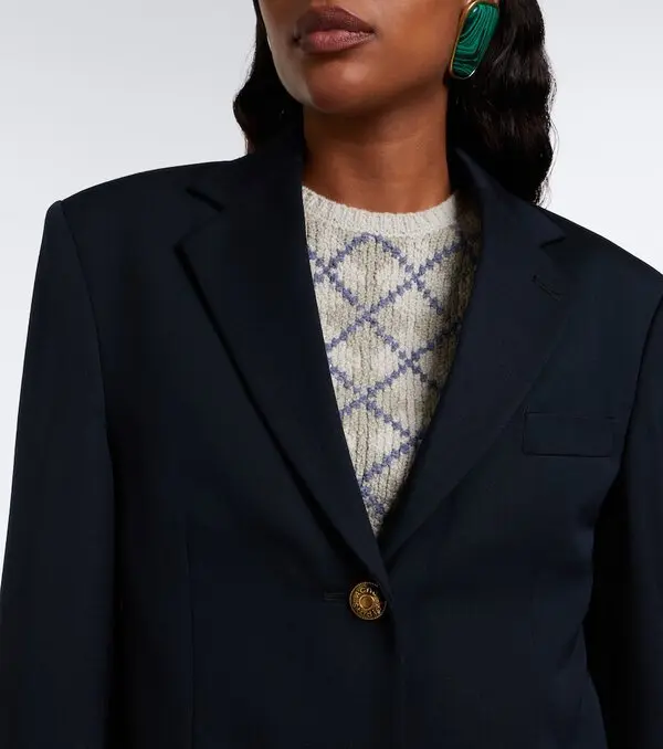 Acne Studios Layered Wool Blazer - Blue