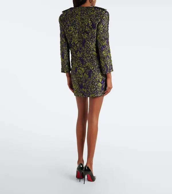 Balmain Cloqué Jacquard Miniskirt