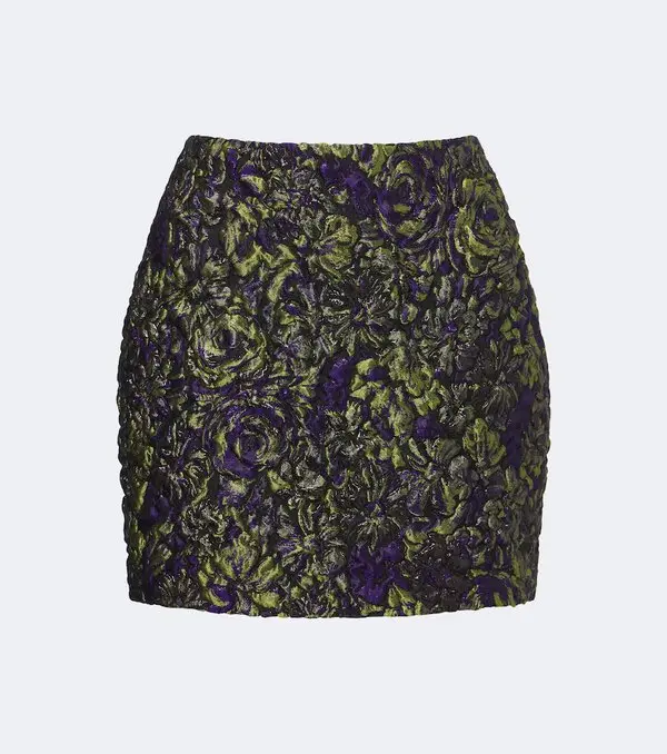 Balmain Cloqué Jacquard Miniskirt - Multicoloured