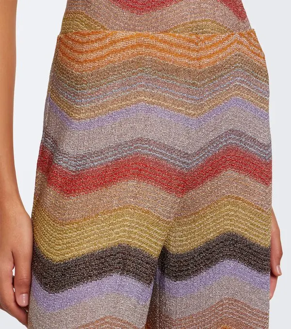 Missoni Wave Lamé Wide-leg Pants