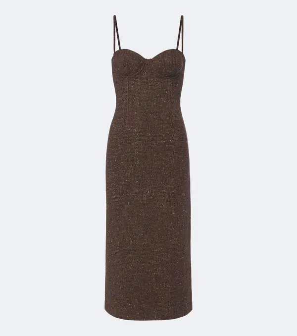 Ralph Lauren Jocey Wool And Cashmere-blend Midi Dress