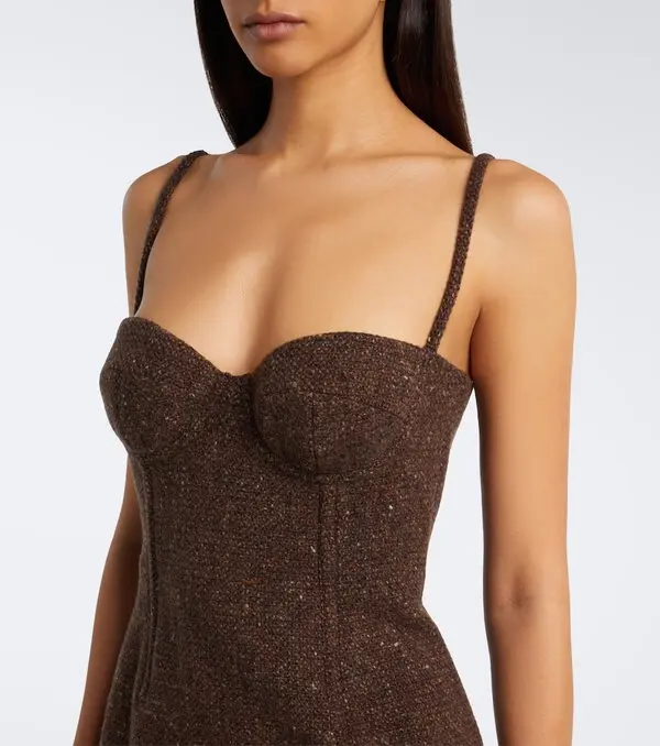 Ralph Lauren Jocey Wool And Cashmere-blend Midi Dress