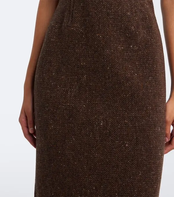 Ralph Lauren Jocey Wool And Cashmere-blend Midi Dress