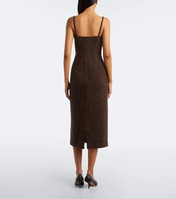 Ralph Lauren Jocey Wool And Cashmere-blend Midi Dress
