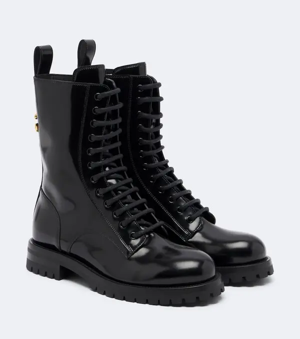 Dolce & Gabbana Dg Leather Lace-up Boots