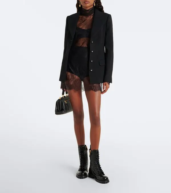 Dolce & Gabbana Dg Leather Lace-up Boots