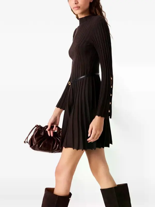 Maje High-neck Short Skater Dress