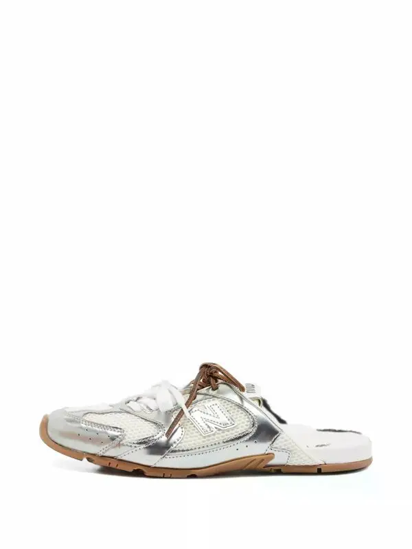 Miu Miu 530 Sl Mesh Sneaker-style Mules - Silver