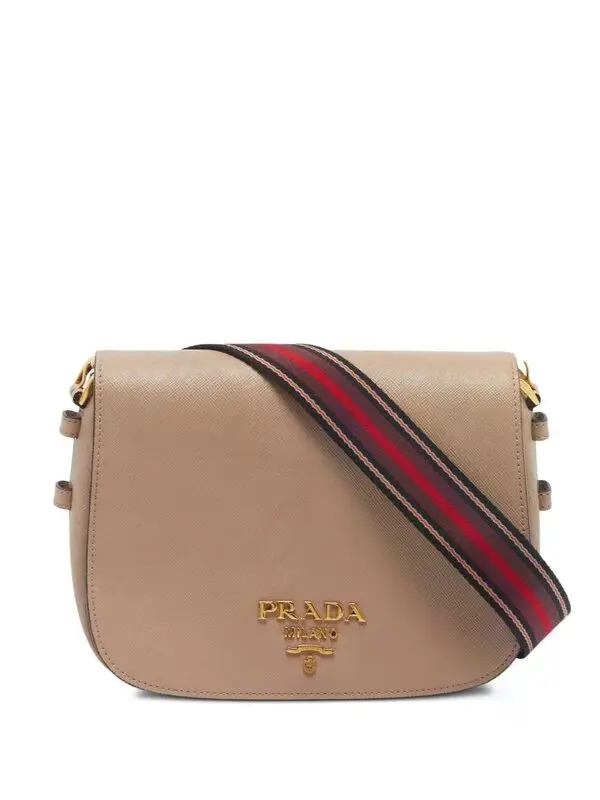 Prada Saffiano-leather Flap Crossbody Bag