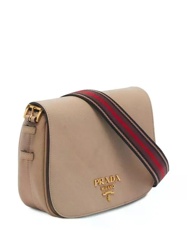 Prada Saffiano-leather Flap Crossbody Bag